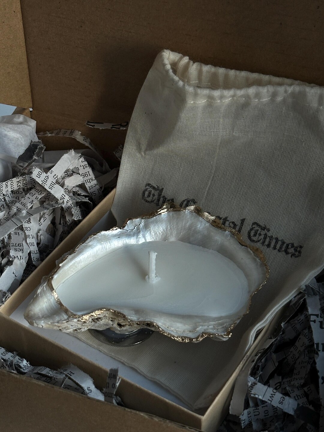 Wave of Light Oyster Shell Tealight Candle - October 15th - Pregnancy ...