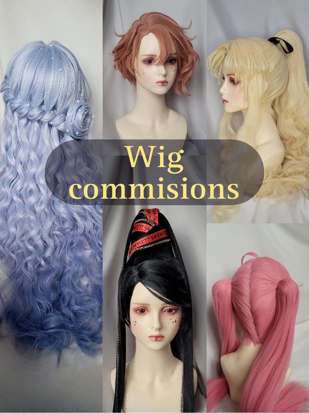 Custom Cosplay Wig Commission, Wigs for Halloween, Anime Wigs, Genshin ...
