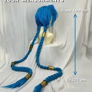 Jinx Cosplay Wig: Arcane Inspired, Styled With Braids & Hairline - Etsy