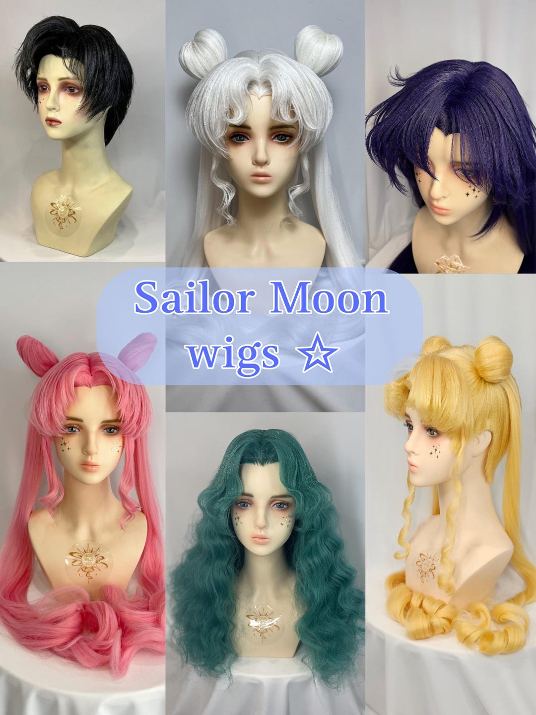 Custom Sailor Moon Character Cosplay Wig: Sailor Moon, Black Lady ...