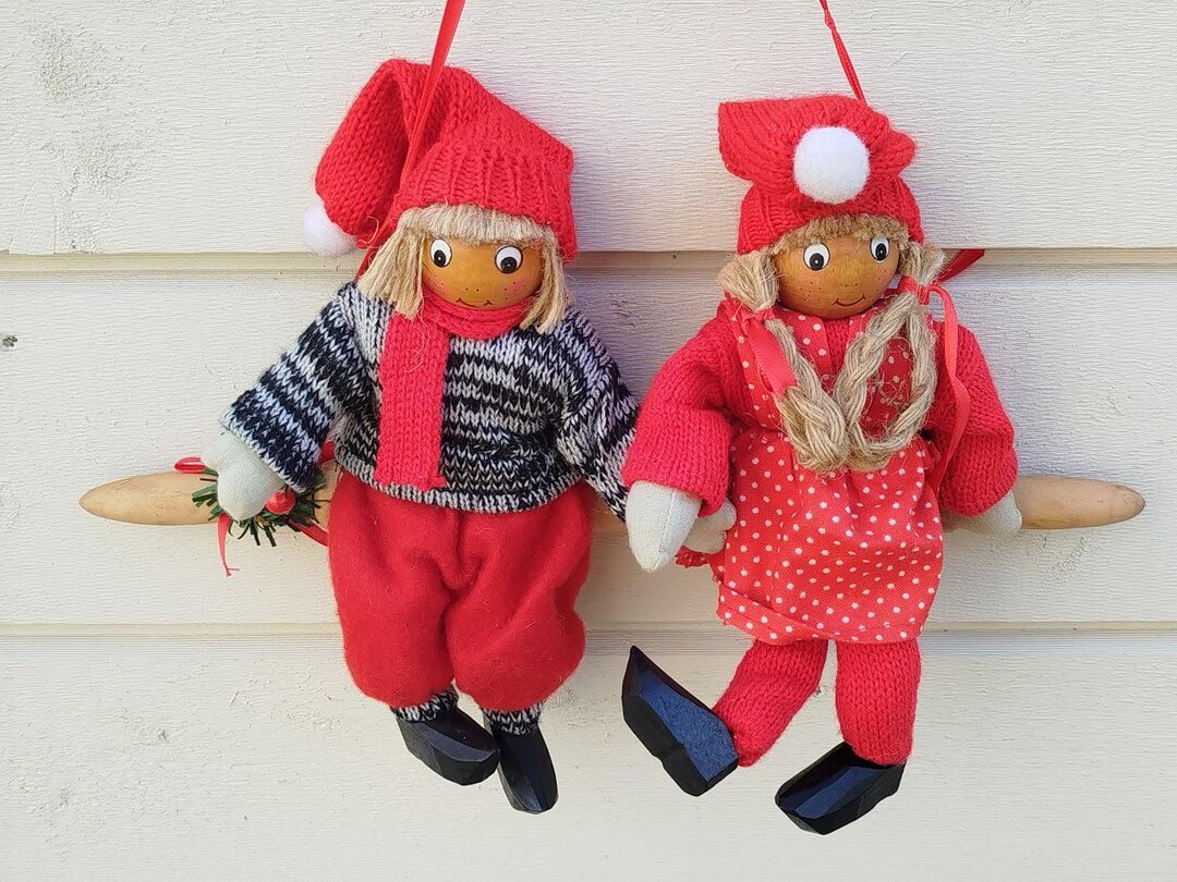 Nordic Christmas Elves Wall Hanging Door Decor - Norwegian Swedish ...