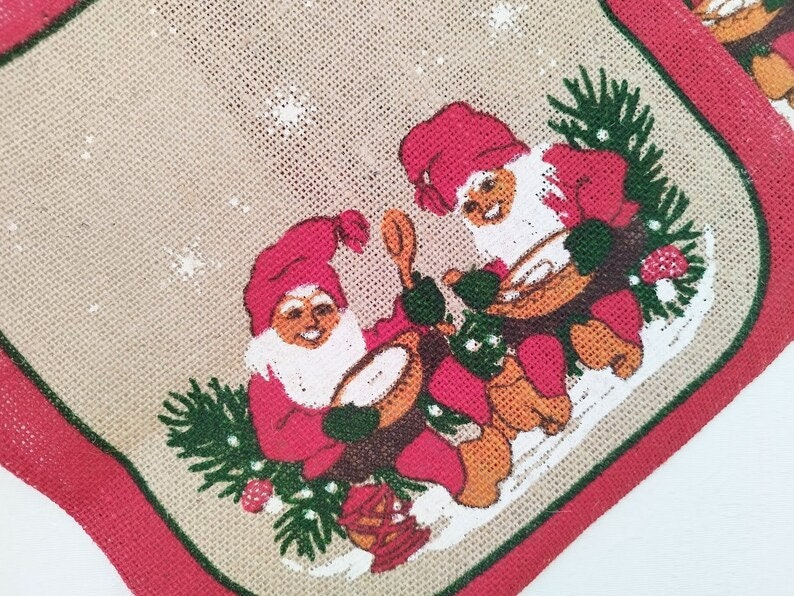 Nordic Gnomes Christmas Table Toppers Tomte Nisse Eating Rice Porridge ...
