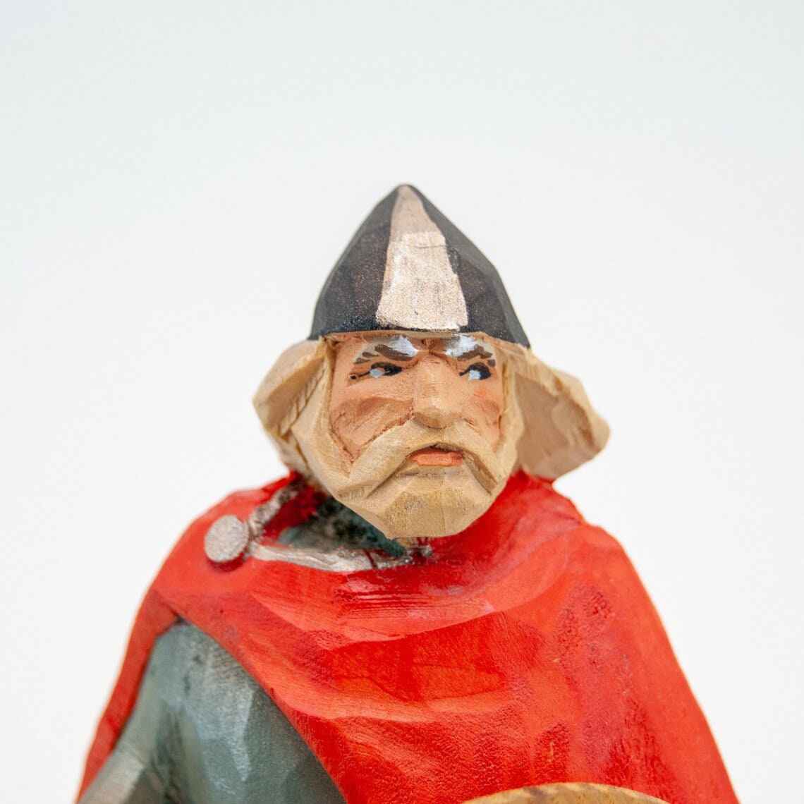 RARE Norwegian Hand Carved Viking With Sword & Shield - Henning ...