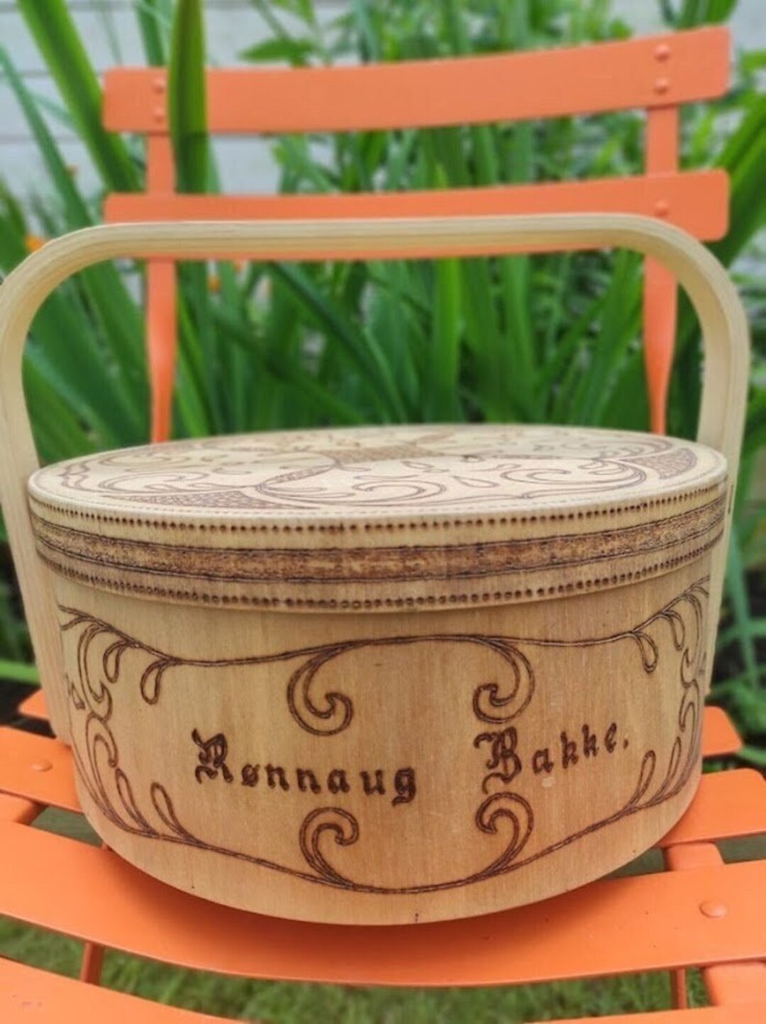 Signed Large 1968 Norwegian Handmade Tine - Bentwood Box - Wood Nordic ...