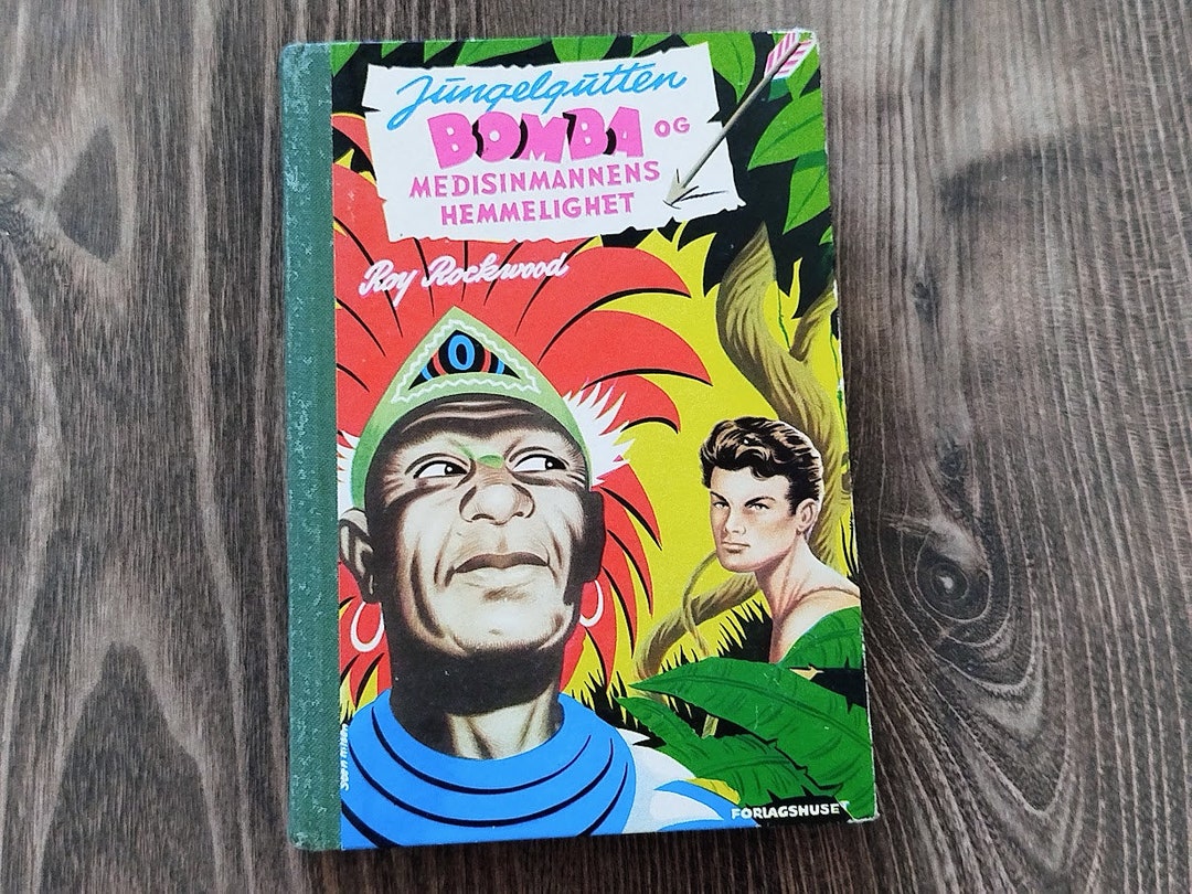 Vtg. Norwegian Book Bomba the Jungle Boy at the Moving Mountain by Roy ...