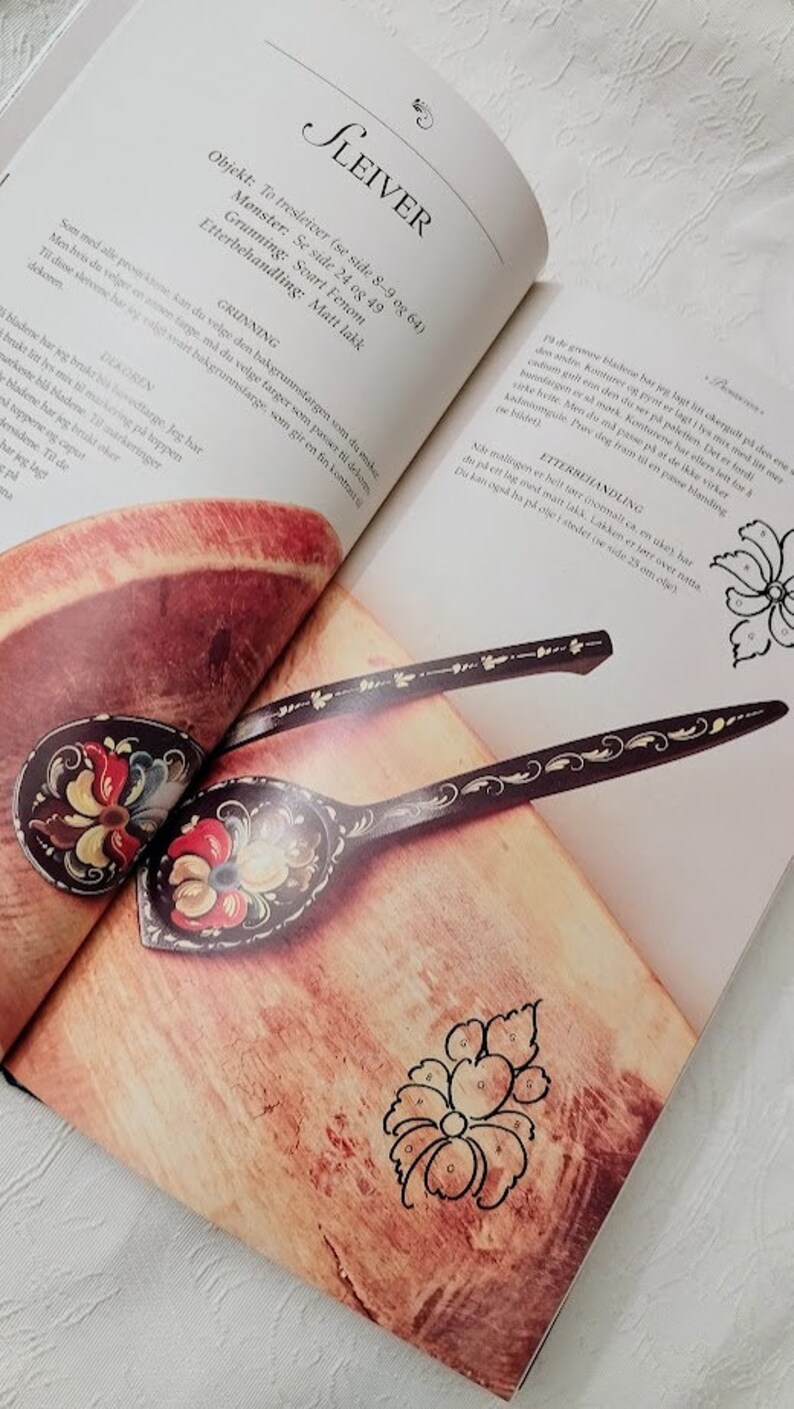 Rosemaling Book for New Beginners by Bjorg Oseid Kleivi Norwegian Folk ...