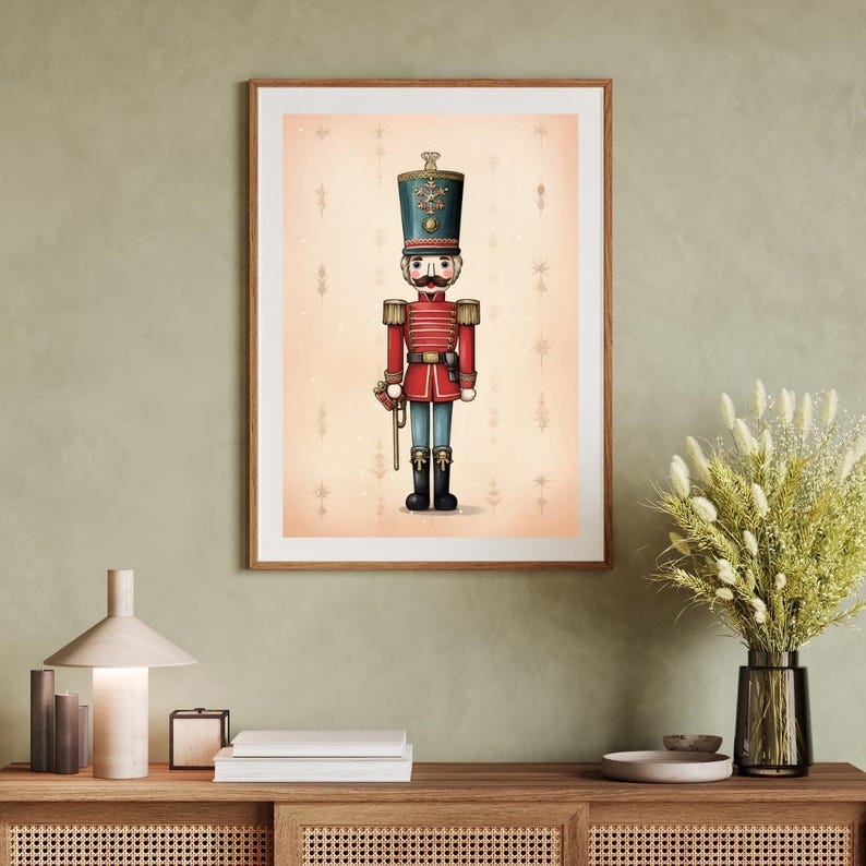 Victorian Christmas Nutcracker Art Print, Vintage Christmas Decor ...