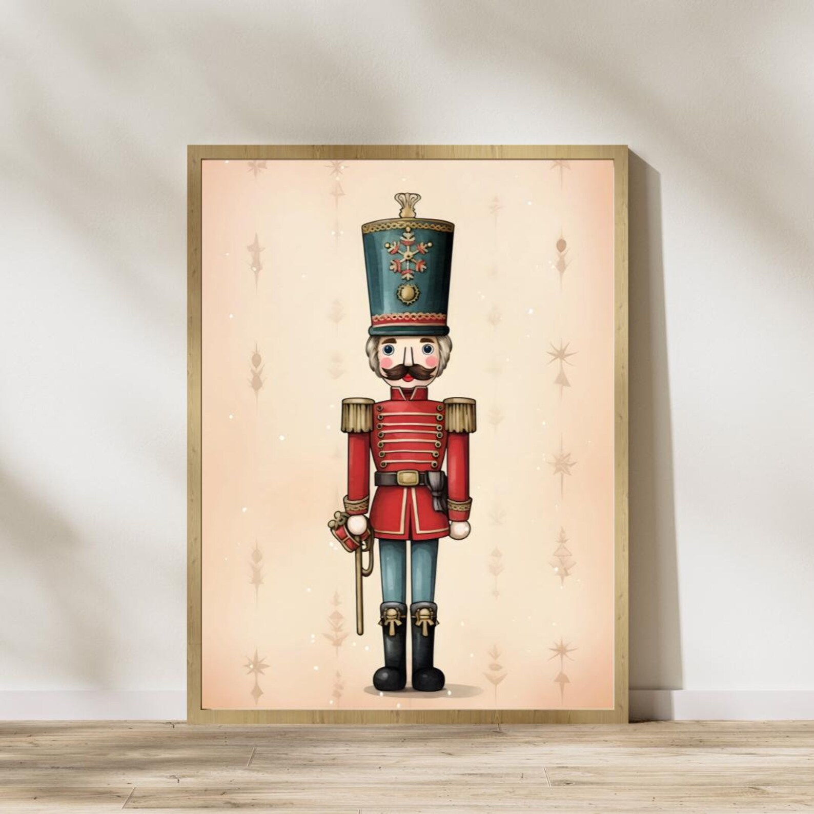 Victorian Christmas Nutcracker Art Print, Vintage Christmas Decor ...