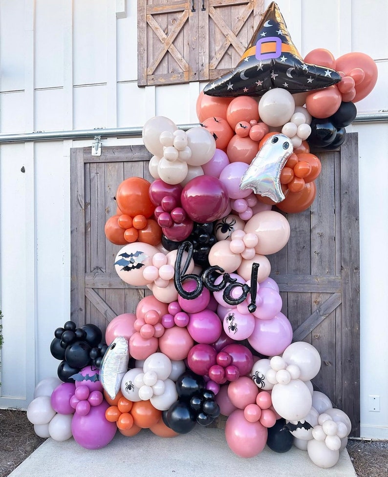 Boo I'm Two- Halloween Balloon Arch- Spooky Balloons- Balloon Garland ...