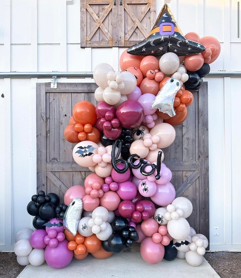 Boo I'm Two- Halloween Balloon Arch- Spooky Balloons- Balloon Garland ...