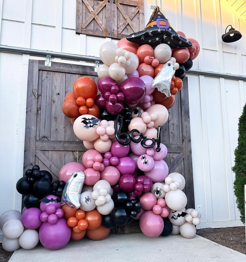 Boo I'm Two- Halloween Balloon Arch- Spooky Balloons- Balloon Garland ...