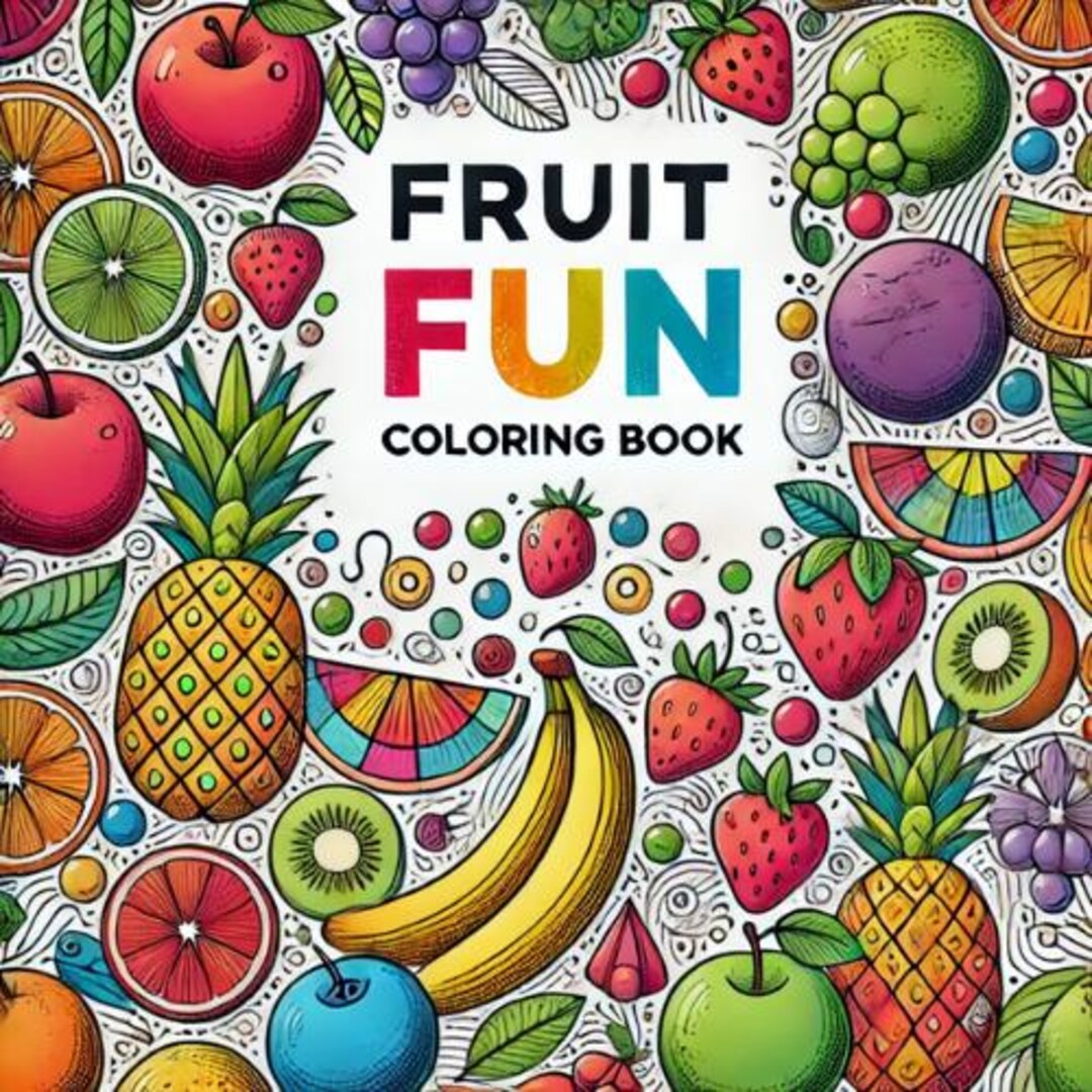 Fruit Fun Coloring Book - Etsy