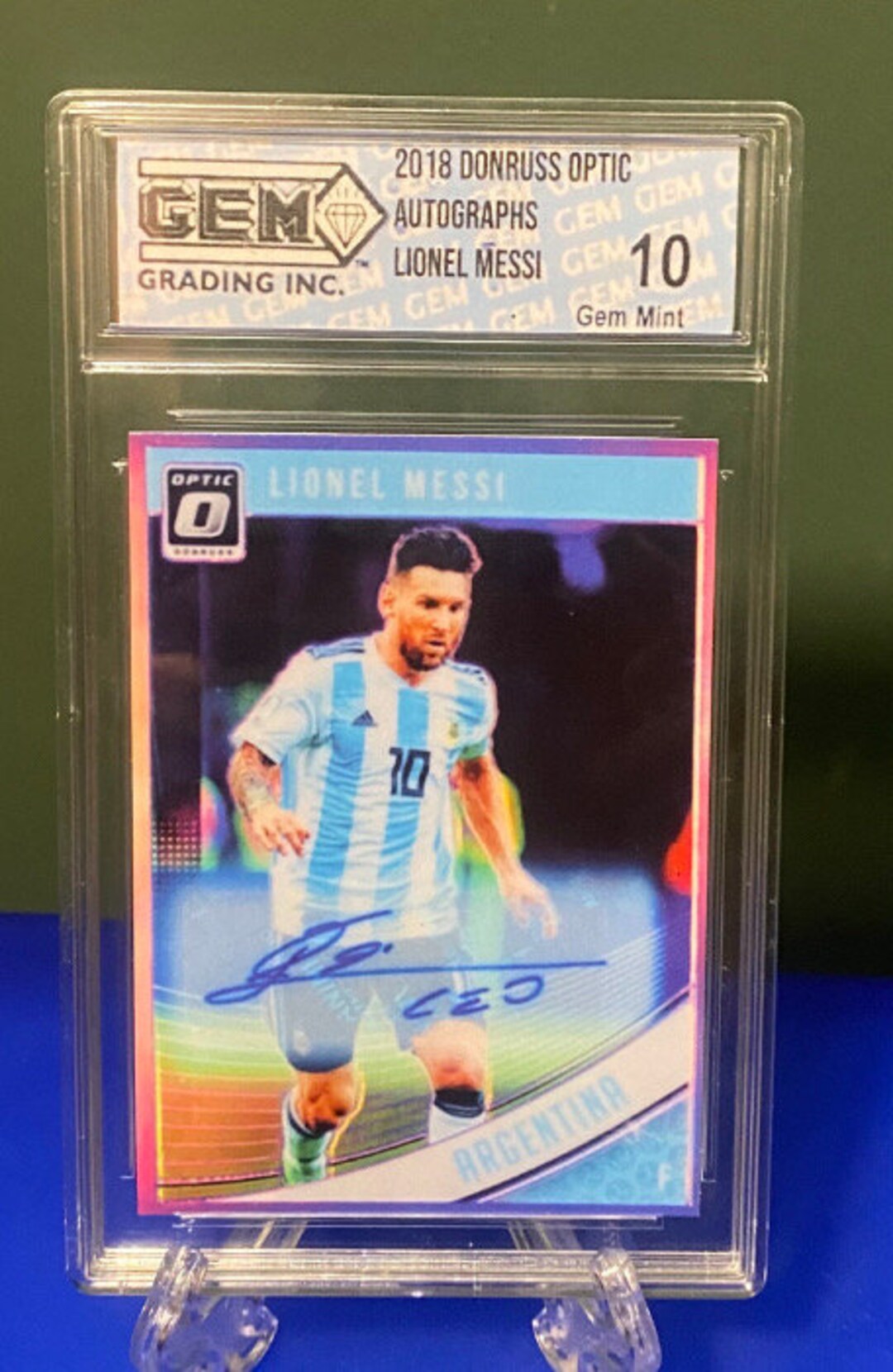 2018 Donruss Optic Autographs Lionel Messi Facsimile Auto Reprint ...