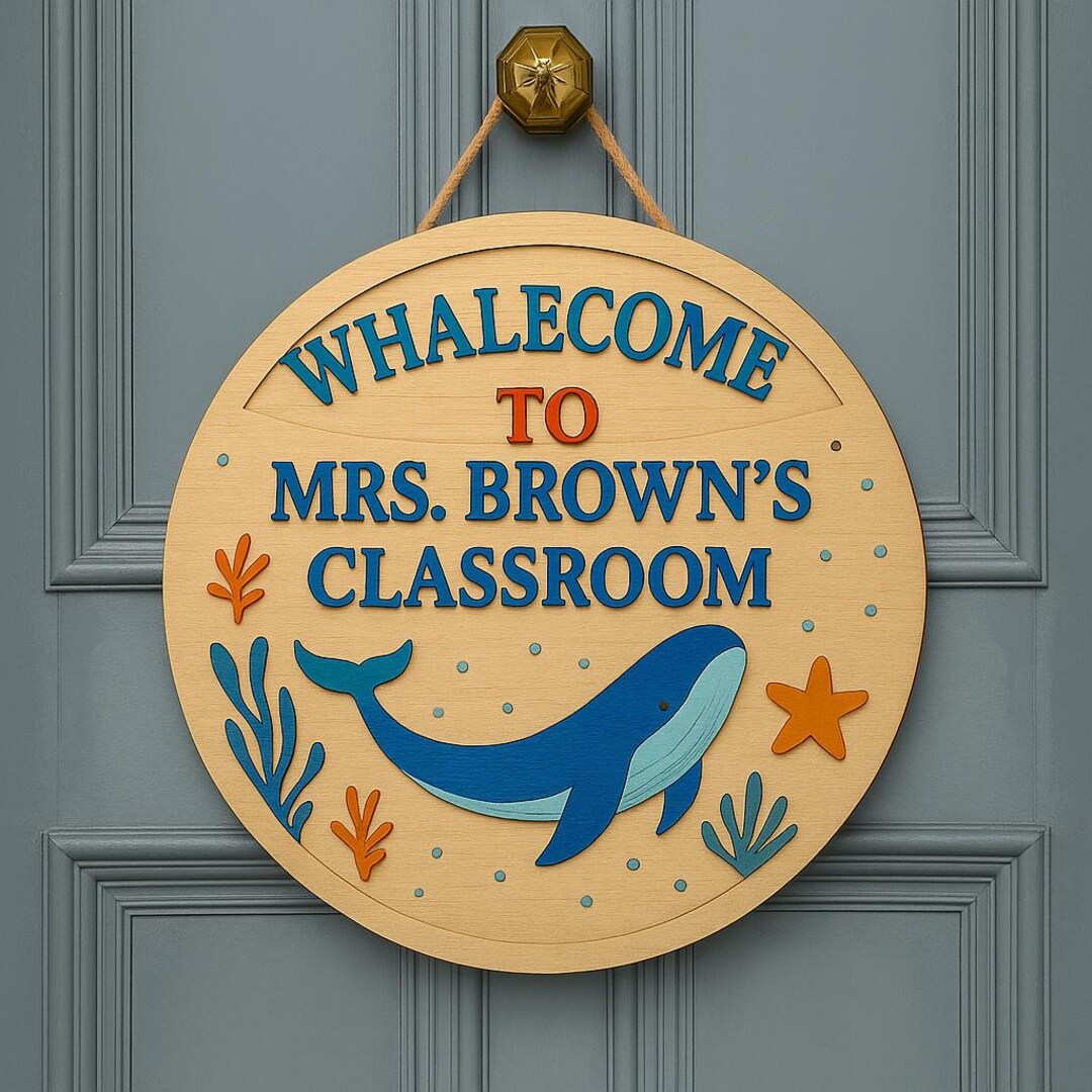 Teacher Gifts, Teacher Door Sign, Ocean Sea Themed Door Sign, Classroom ...