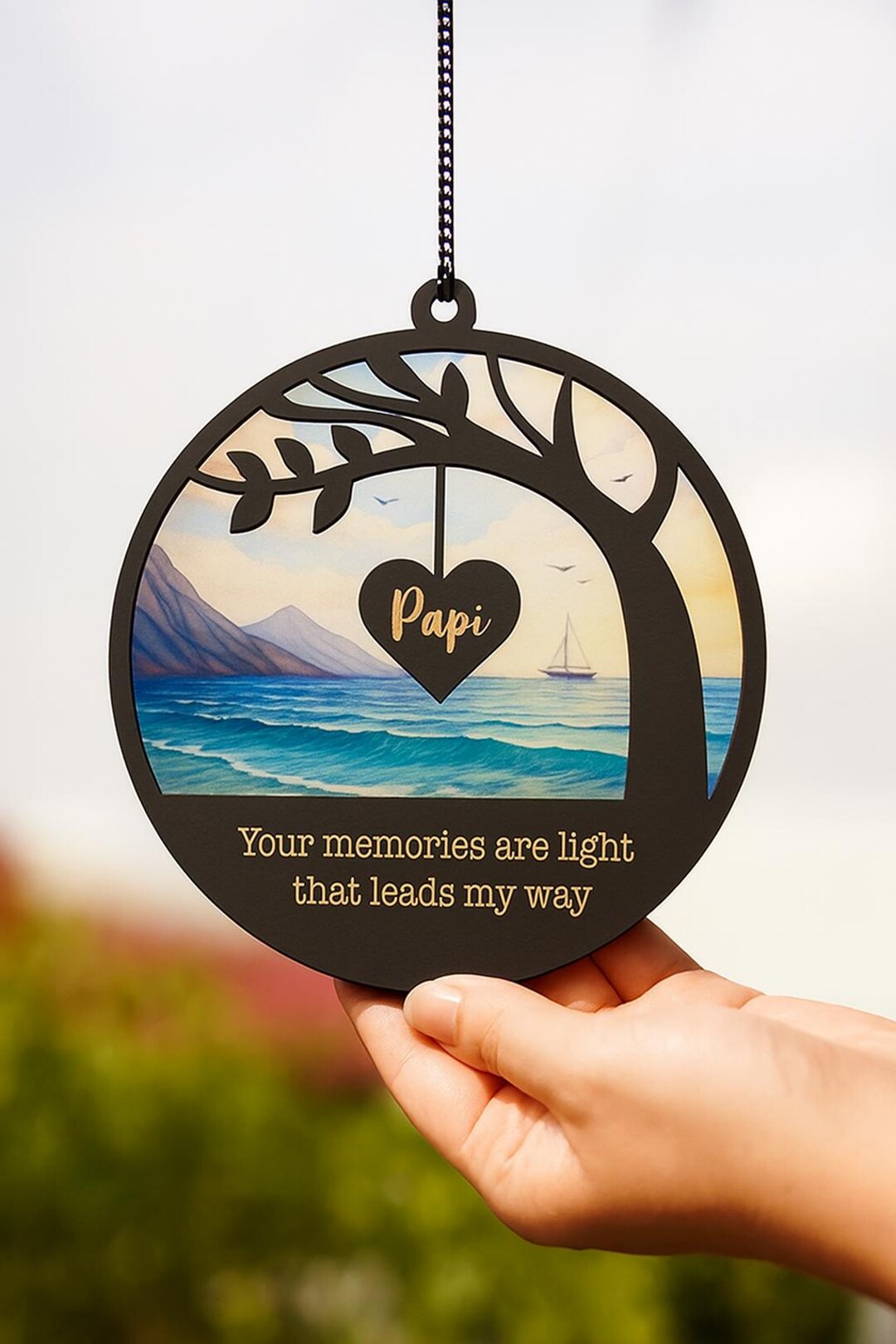 Loss of Dad Sympathy Gift, Memorial Suncatcher, Father in Heaven ...