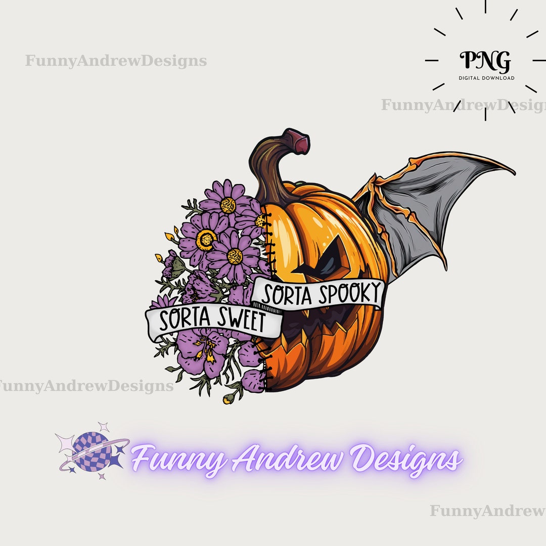 Sorta Sweet Sorta Spooky Png, Halloween Pumpkin Png, Flower Skull Png ...