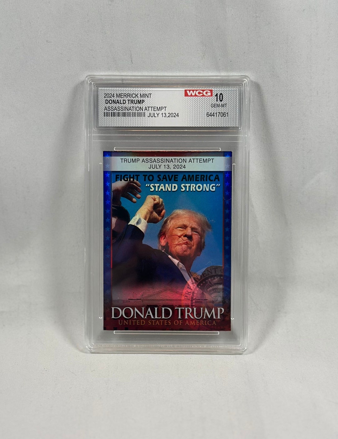 Holographic Collectible Donald Trump Assassination Attempt Trading Card ...