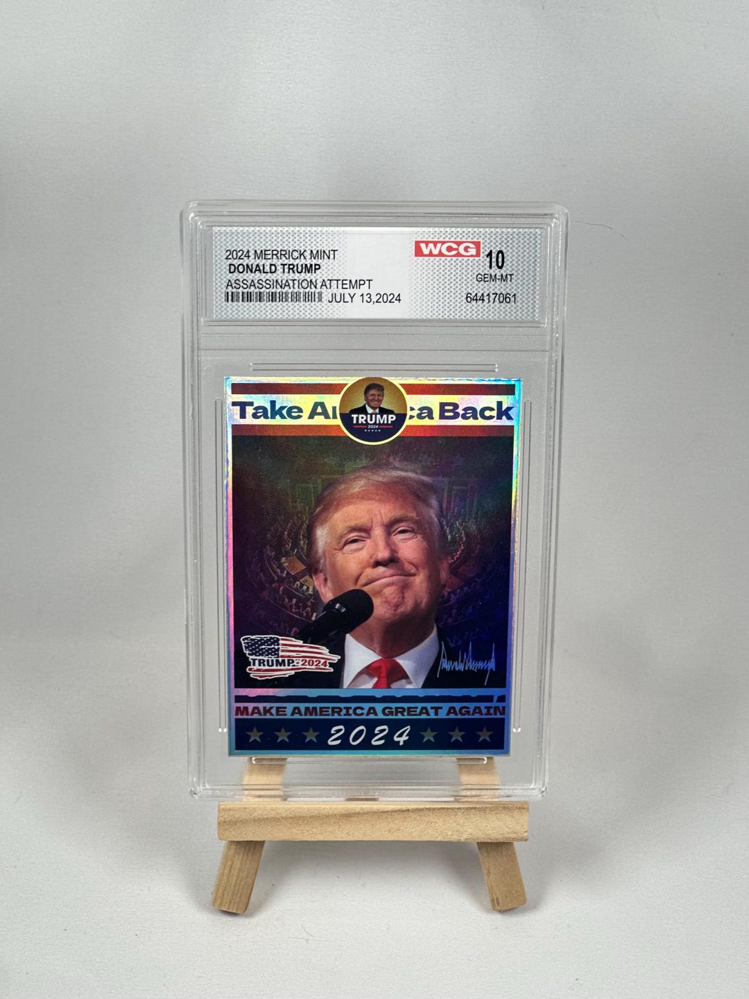 Holographic Collectible Donald Trump Speech Trading Card Graded Mint ...