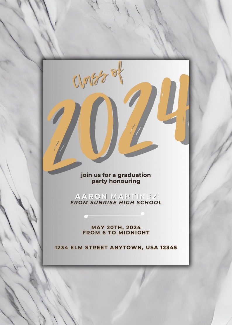 Graduation Party Invitation Template Editable | Graduation Party Invite ...