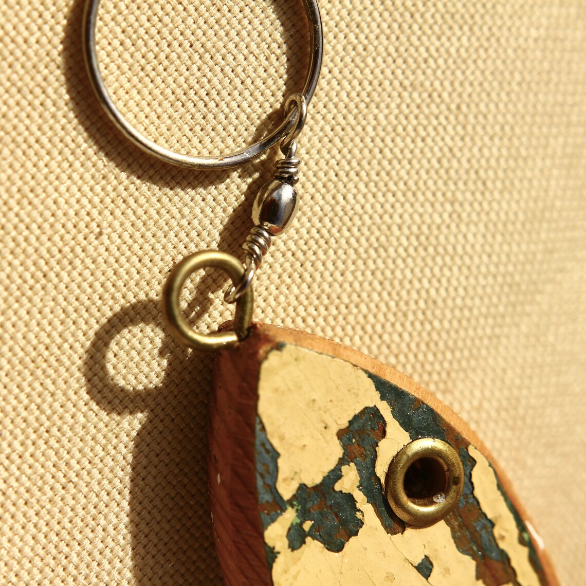 Handcrafted Wooden Fish Key Holder: Upcycled Boat Wood With Metal ...
