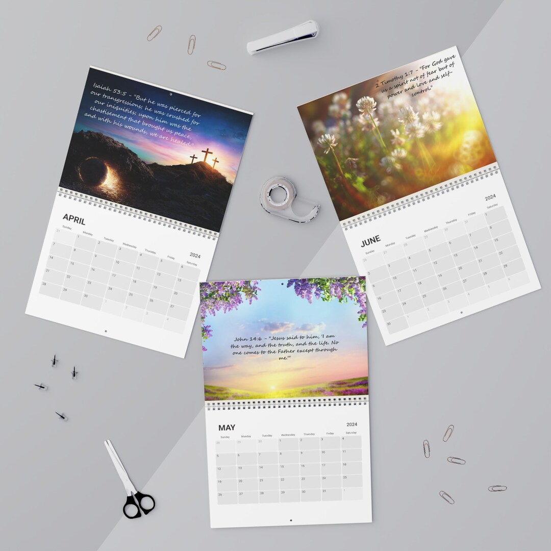 Religious Scripture Scenery Calendar 2024 - Etsy