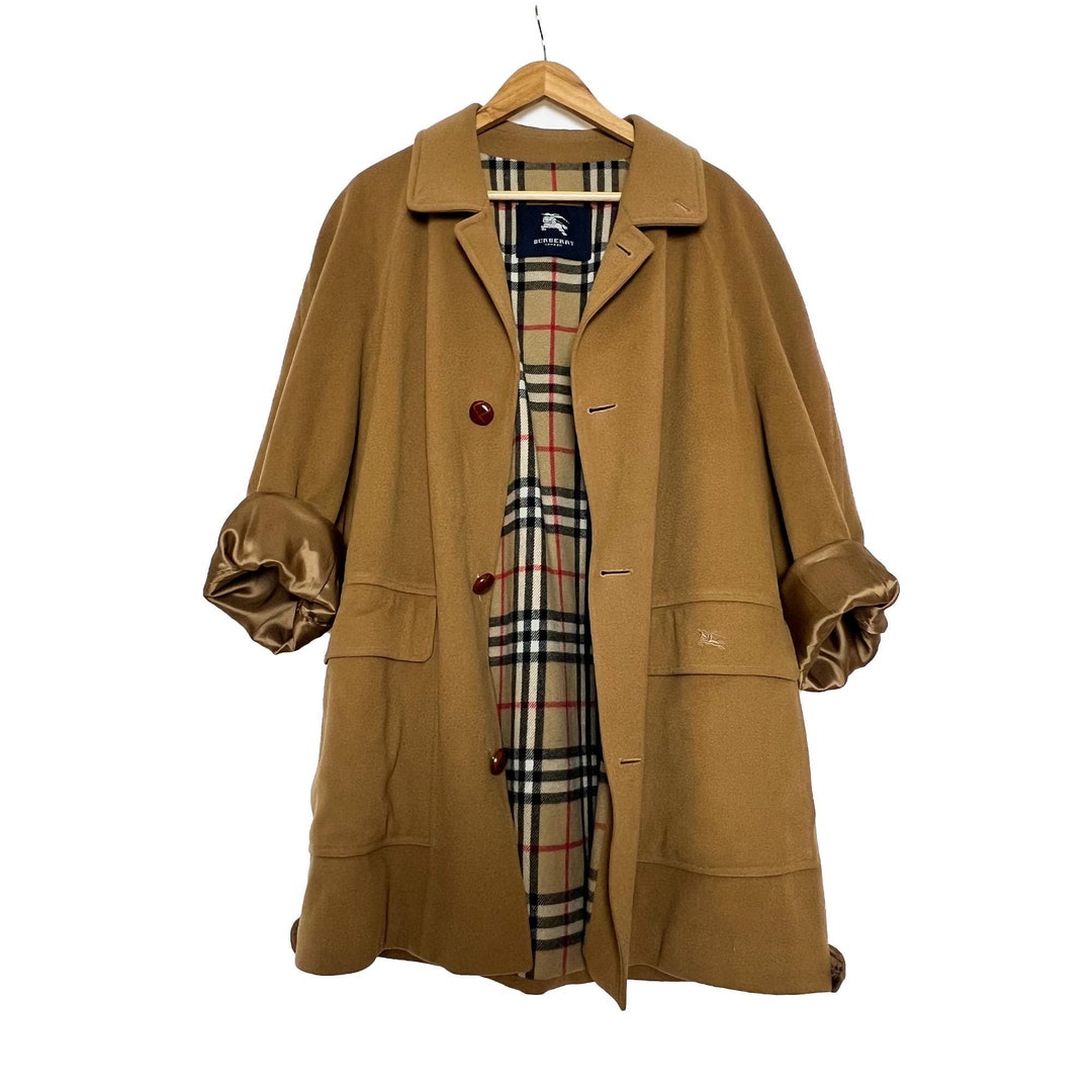 Burberry Vintage Tobacco Brown Wool Jacket, Unisex, Men's Wool Jacket ...
