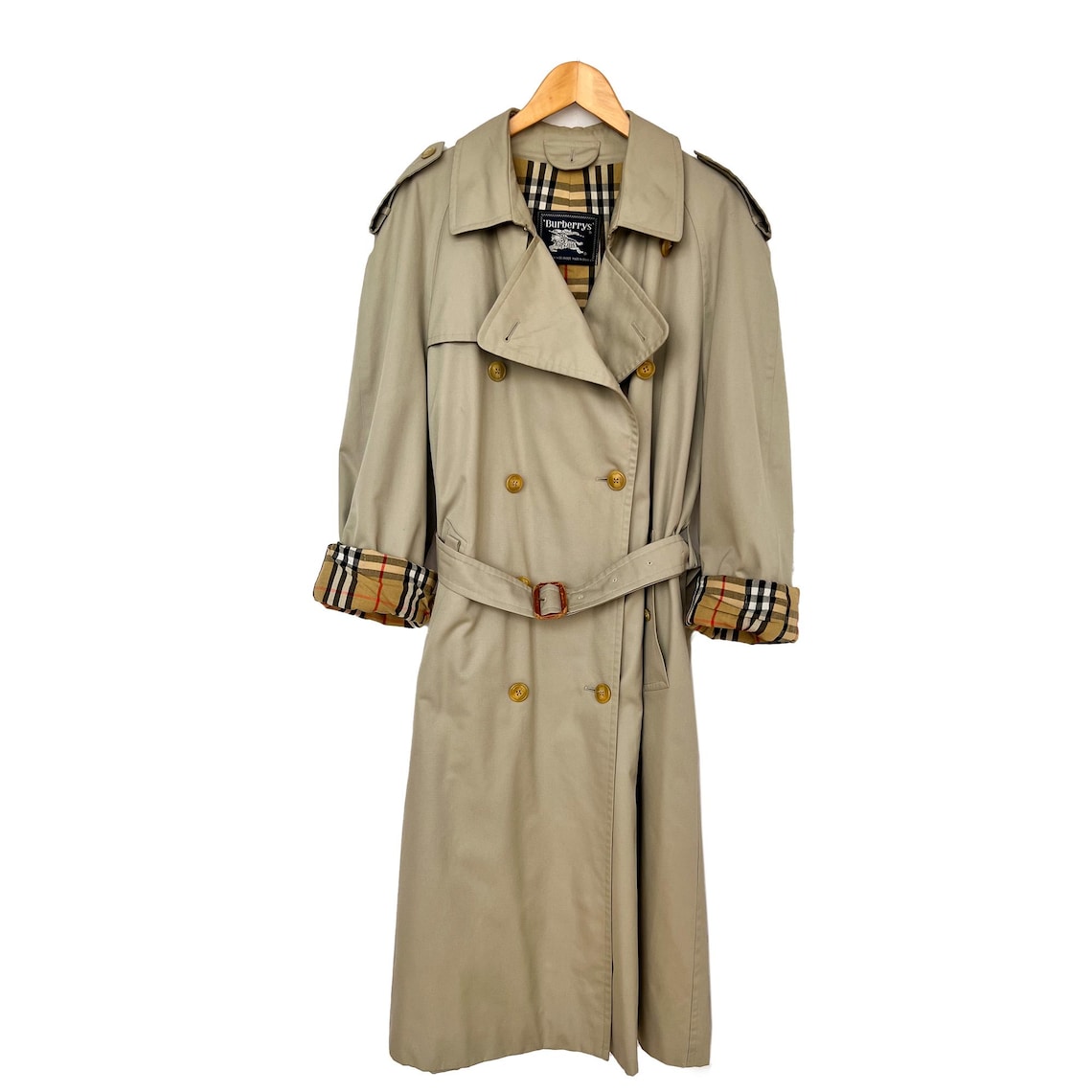 Burberry Vintage Oversized Unisex Trench Coat. Vintage Beige Trench Coat for Men, Size XL ...