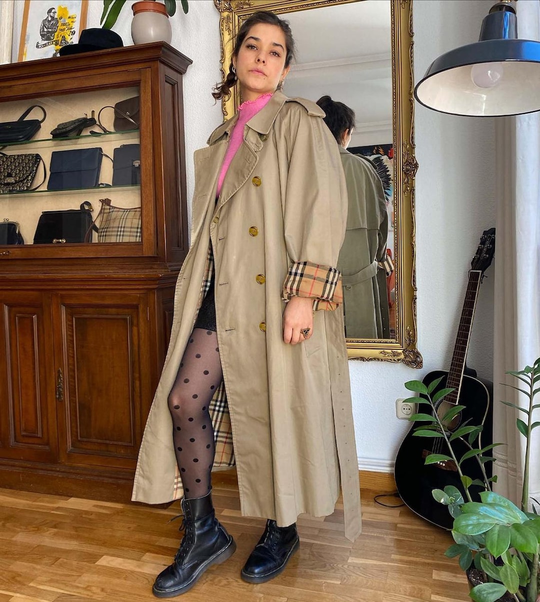 Burberry Vintage Oversized Unisex Trench Coat. Vintage Beige Trench Coat for Men, Size XL ...