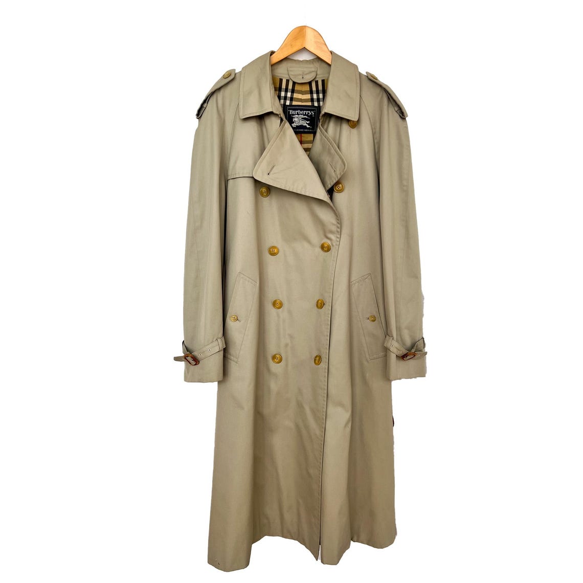 Burberry Vintage Oversized Unisex Trench Coat. Vintage Beige Trench Coat for Men, Size XL ...