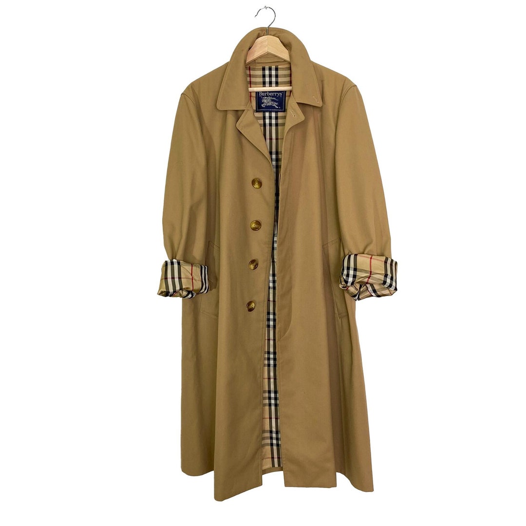 Burberry Vintage Oversized Unisex Trench Coat. Vintage Beige Trench Coat, Size XL. Burberry ...