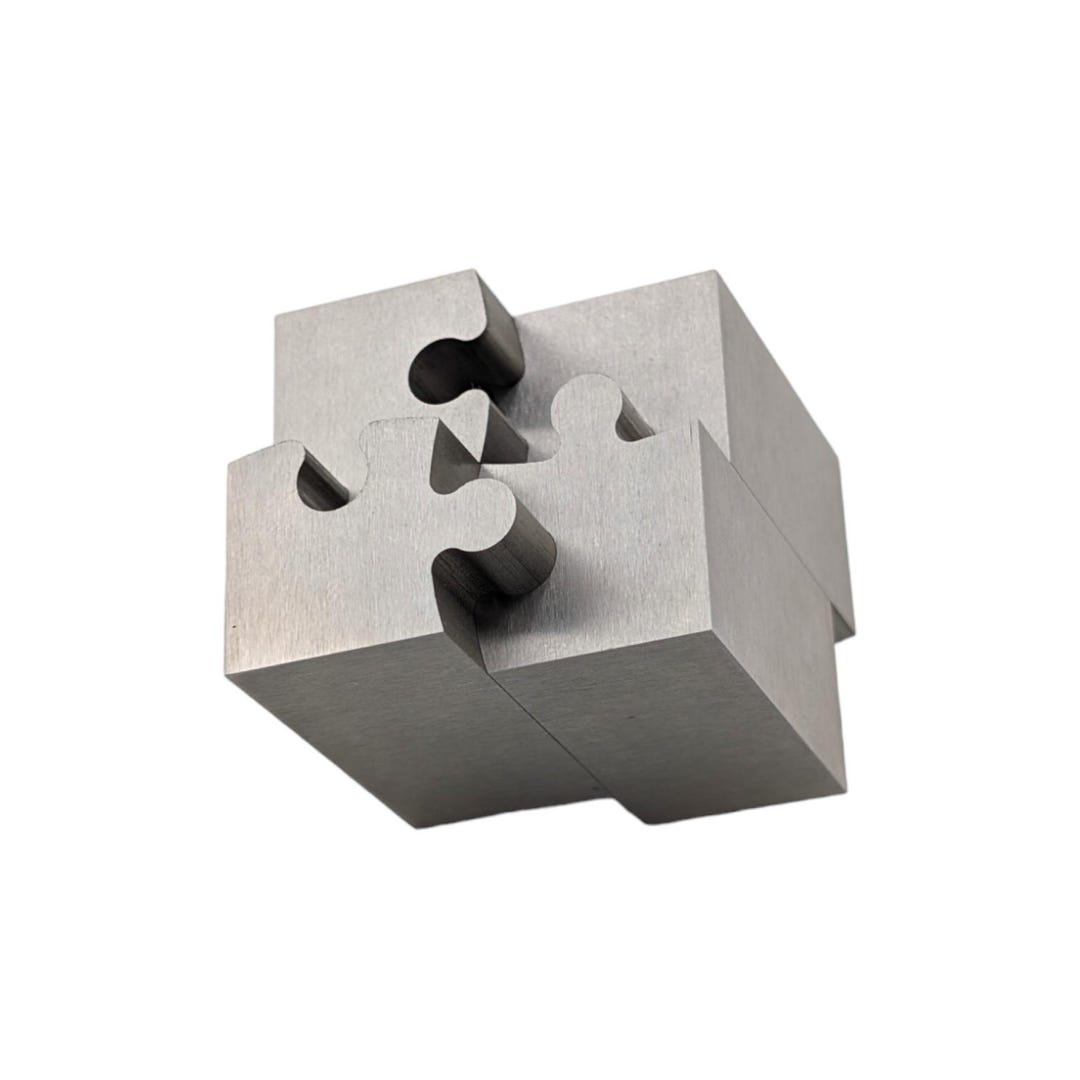 Wire EDM Puzzle Cube: Stainless Steel Fidget Toy - Desk Art - Etsy