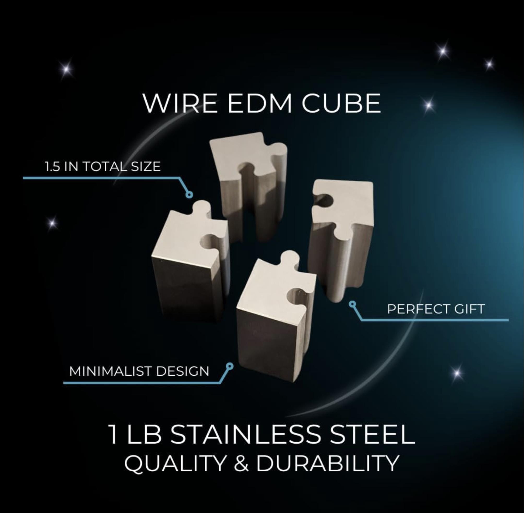 Wire EDM Puzzle Cube: Stainless Steel Fidget Toy - Desk Art - Etsy