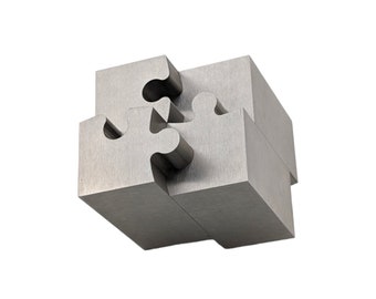 Wiron Cube™ Wire EDM Zigzag Puzzle Pieces. High Precision Fidget Desk ...