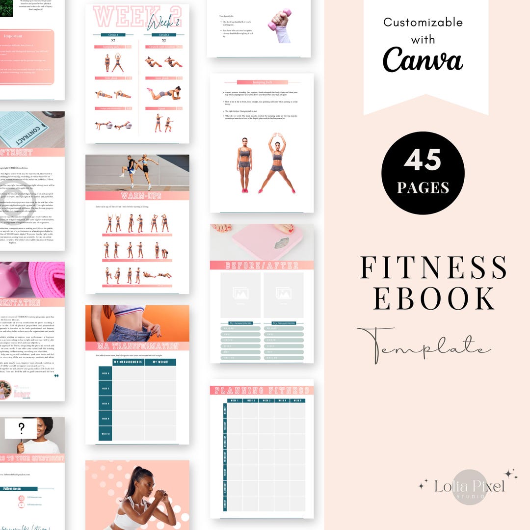 Fitness Ebook Template | Personal Training Workout | Fitness Coach ...