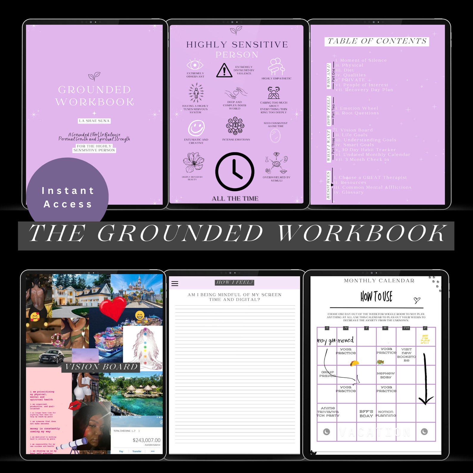 The Grounded Workbook | Spiritual Workbook for a HSP (highly Sensitive ...