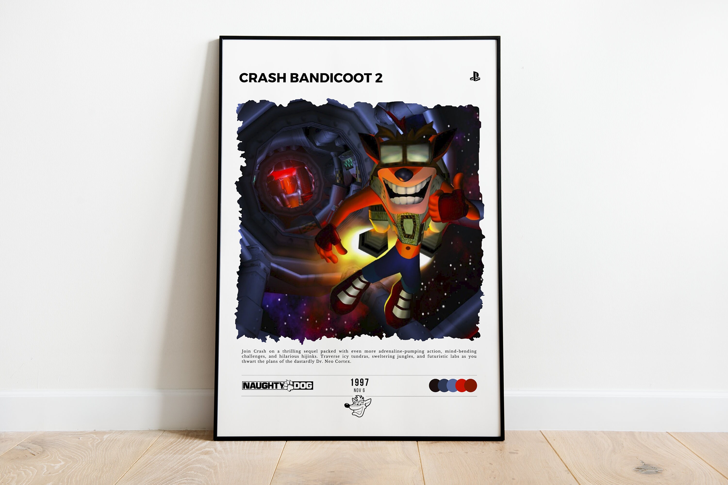Crash Bandicoot 2 1997 Poster Crash Bandicoot 2 Art Game Poster Crash ...