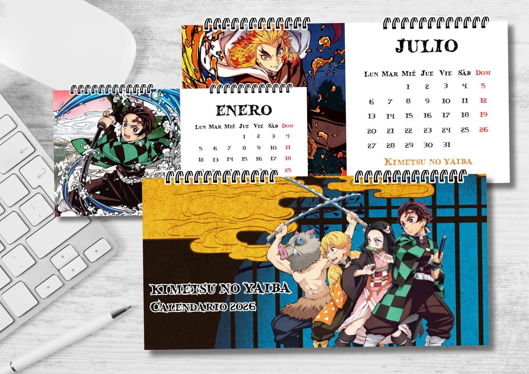 Kimetsu No Yaiba - Demon Slayer - Guardians of the Night 2026 Desk ...