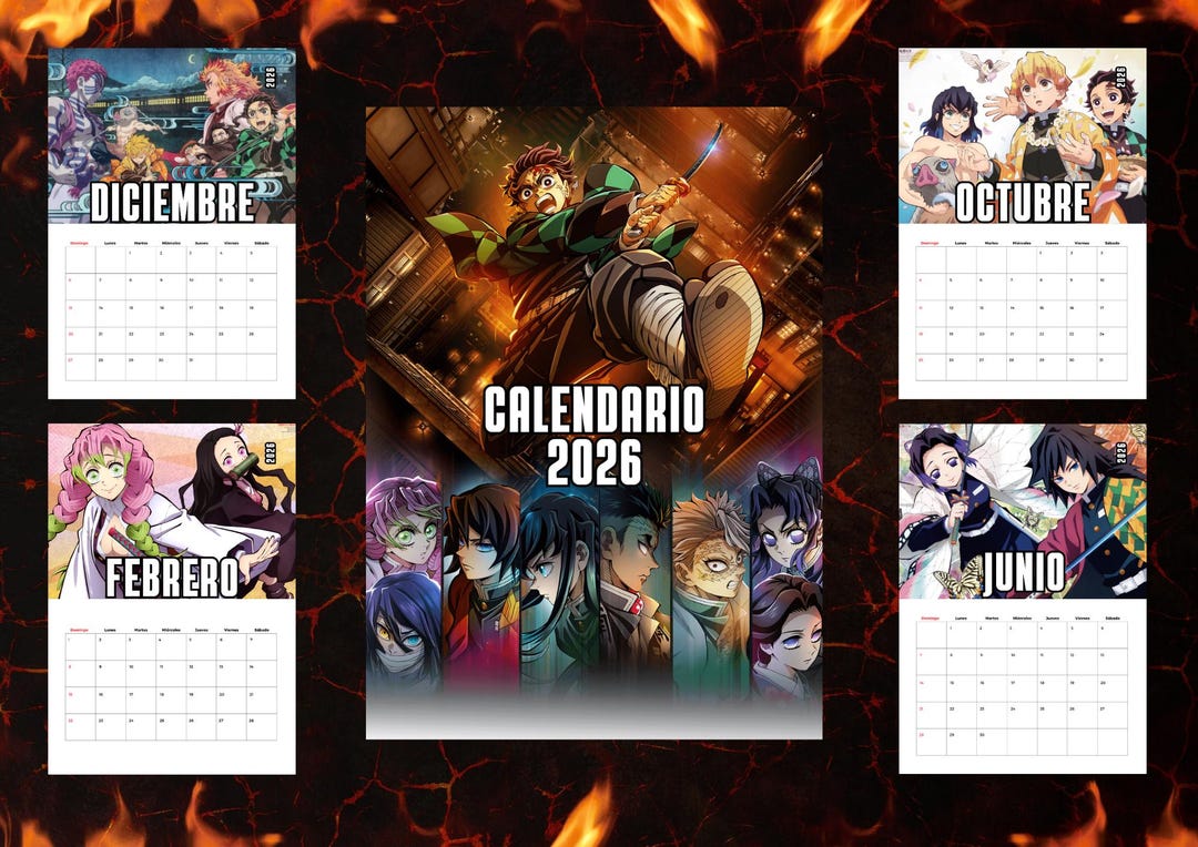 Digital Kimetsu No Yaiba Anime Calendar 2026 - Demon Slayer ...