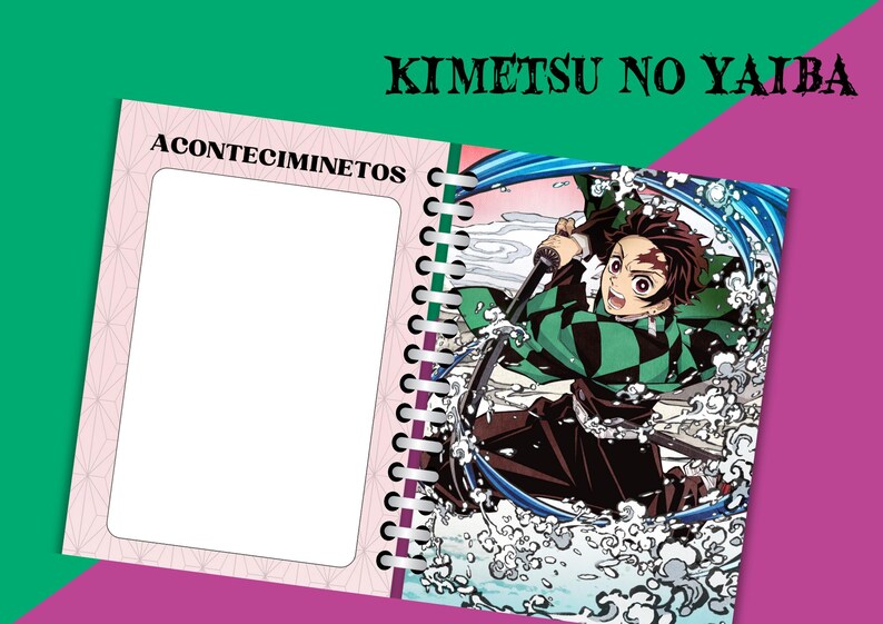 Digital Kimetsu No Yaiba - Demon Slayer Simple Diary - Editable in ...