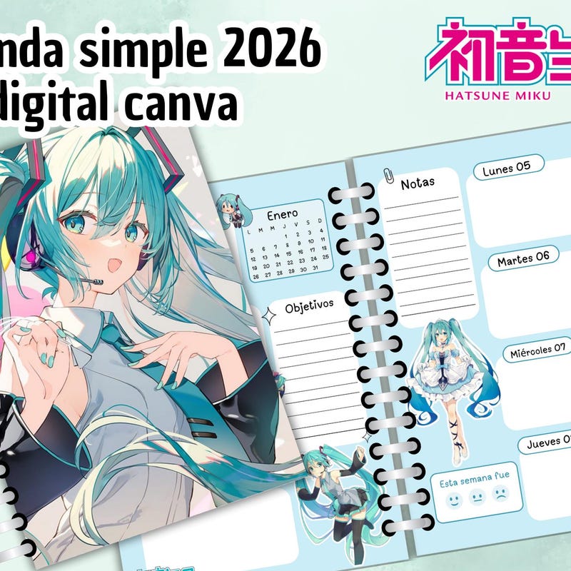 Calendario digital de anime 2026 - Etsy México