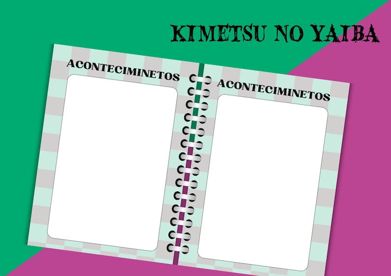 Digital Kimetsu No Yaiba - Demon Slayer Simple Diary - Editable in ...