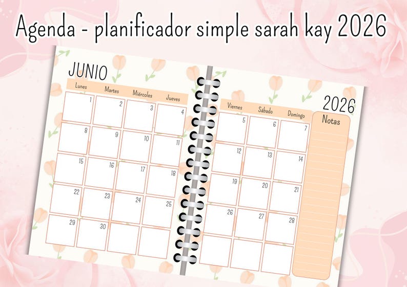 Sarah Kay 2026 Digital Planner, A5 Size, Spanish, Digital Canva - Etsy UK
