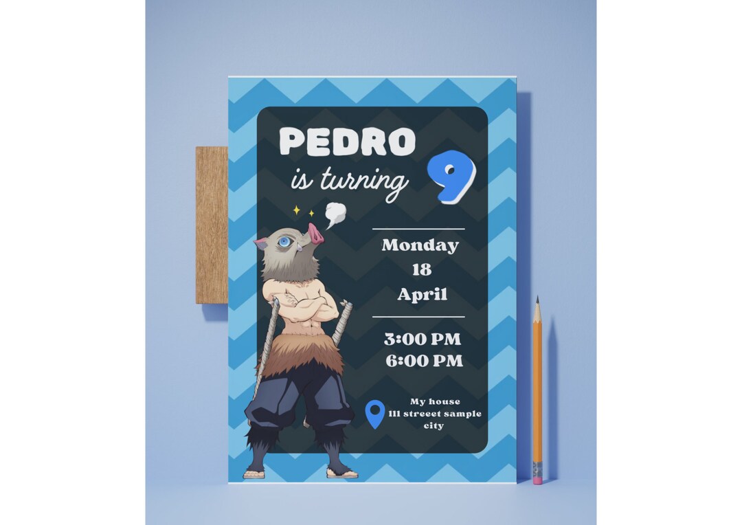 Inosuke's Birthday Invitation - Kimetsu No Yaiba - Demon Slayer ...