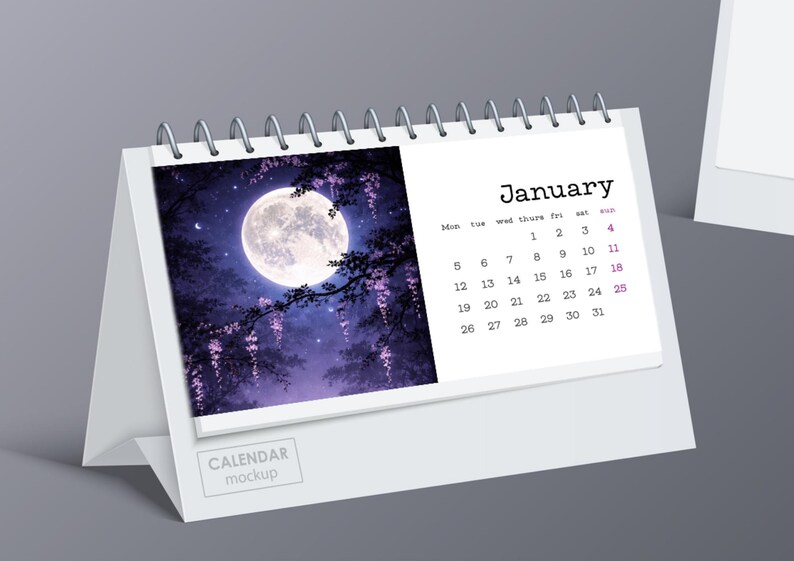 Digital 2026 Lunar Landscape Calendar - Lunar Calendar - Magic - PDF ...