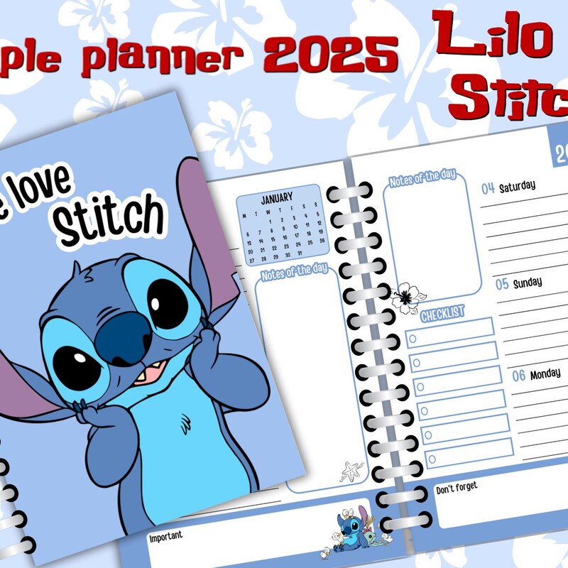 Lilo and Stitch 2025 Calendar - Etsy