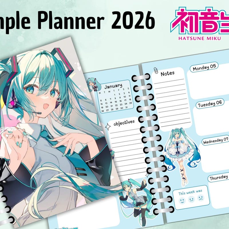 Hatsune miku calendar hatsune miku hatsune miku - Etsy.de