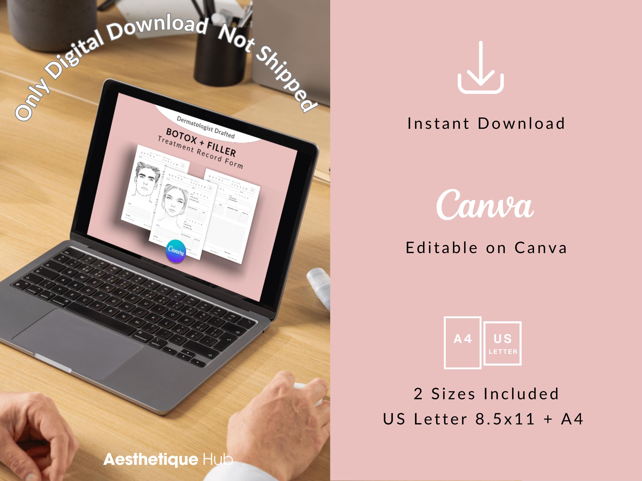 Editable Botox and Filler Template Consultation Forms, Aesthetic Nurse ...