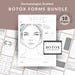 Botox Template Form Bundle, Aesthetic Consent & Intake Form With Face ...
