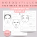 Botox and Filler Treatment Record Form, Face Chart Inclusive Diverse ...