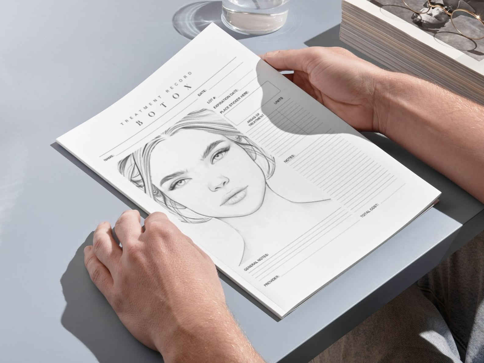 Botox Treatment Record Form With Face Chart, Injectables Patient ...